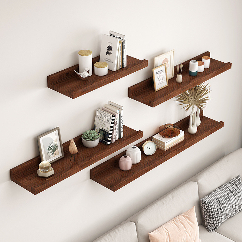 M/Wall Shelf Home Living Room Hanging Wall Shelf Punch Single Shelf ...