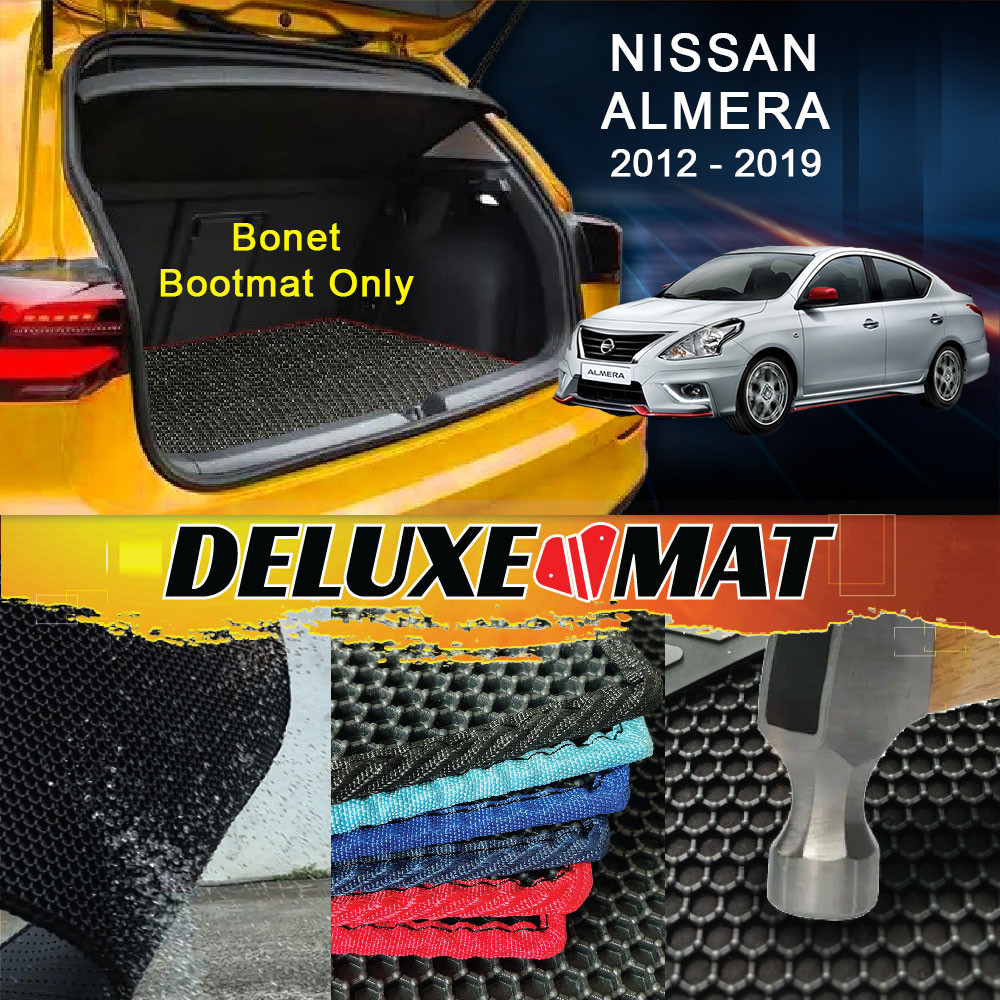 NISSAN ALMERA 2012 2013 2014 2015 2016 2017 2018 2019 Deluxe Boot Mat ...