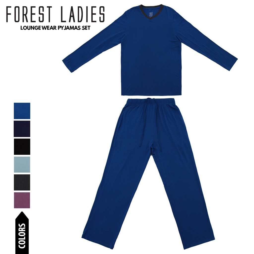 Forest Set Baju Tidur Perempuan | Forest Ladies Nylon Spandex Long ...