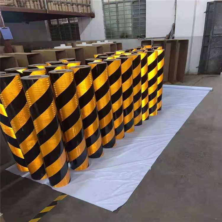 K-Y】Super Reflective Aluminum Base Film Yellow and black twill warning ...