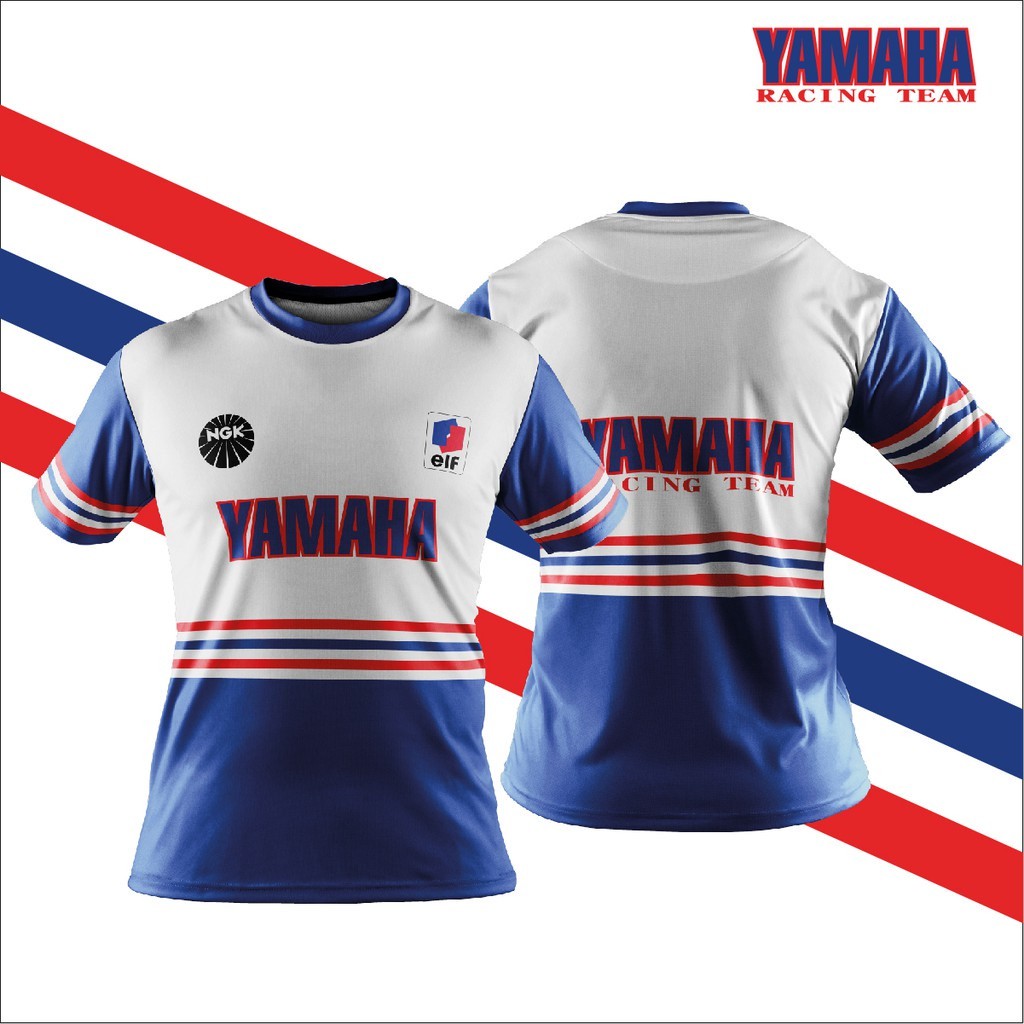 FAZZ MS03 - BAJU R1D3R Y4M4H4 RETRO VINTAGE E L F BLUE KONVOI | Shopee ...