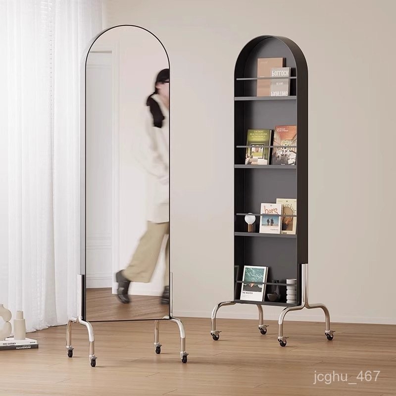 Contact seller/gy Full-Length Mirror Movable Mirror Magazine Rack ...
