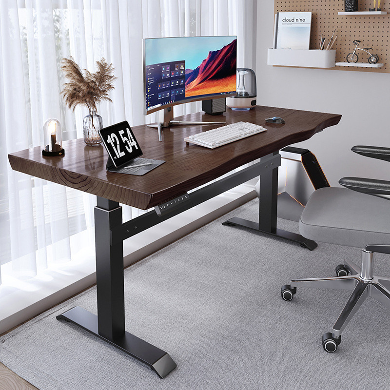 J-H/Solid Wood Large Desk Office Computer Desk Study Wooden Workbench ...
