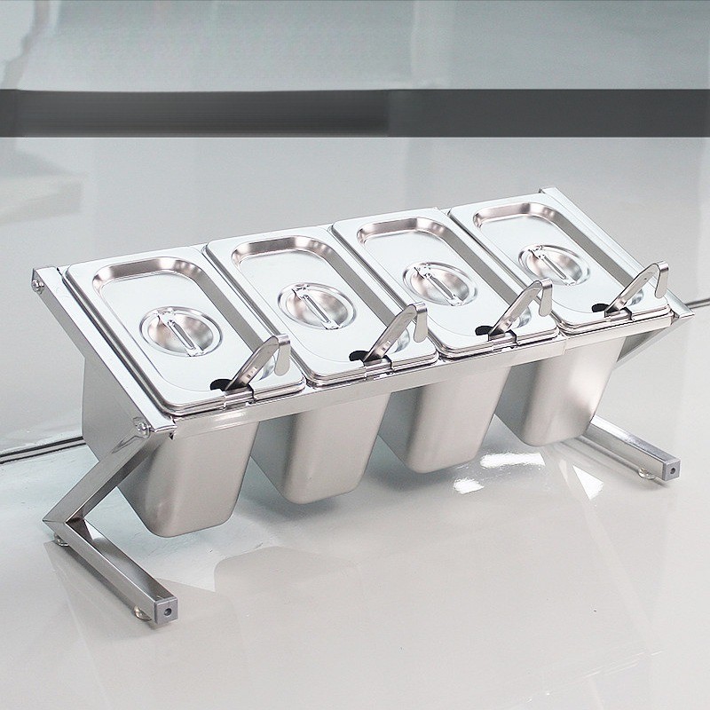 Stainless Steel Jam Jar Portion Bowl Rack Milk Tea Shop Special ...