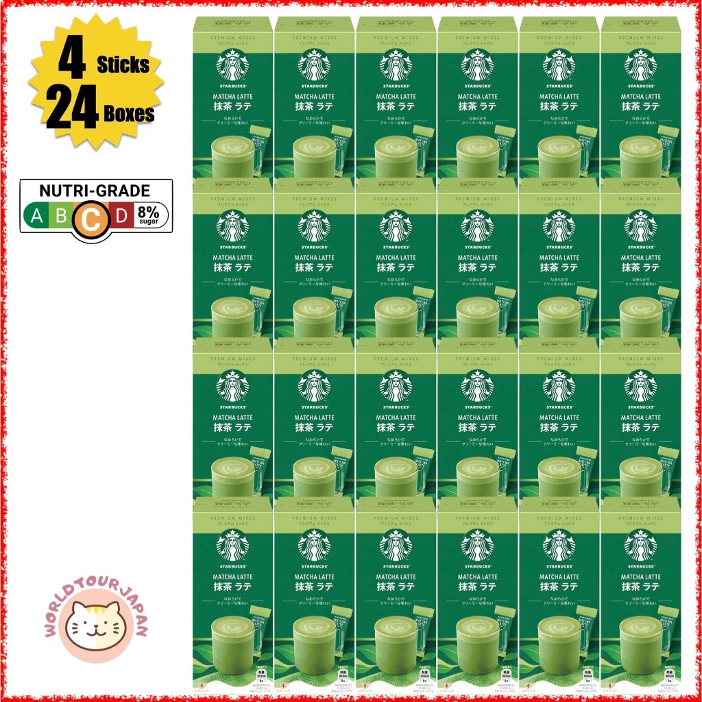 NESTLE STARBUCKS / Premium Mix Matcha Latte / Powder / 4 Sticks x 24 ...