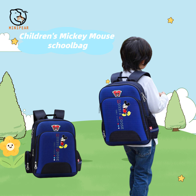 Mickey Mouse Beg Sekolah Lightweight Multi-Pocket School Bag for Boys ...