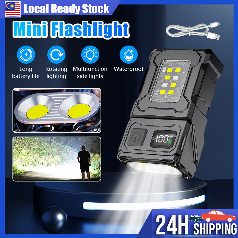Multifunctional Strong Light Flashlight Type-C COB Portable Mini Work ...