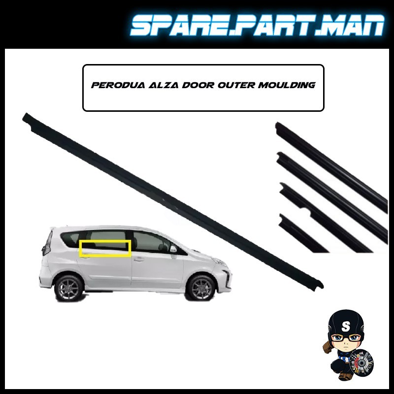 100% OEM Perodua Alza Door Outer Moulding ( harga Untuk Satu ) Door ...