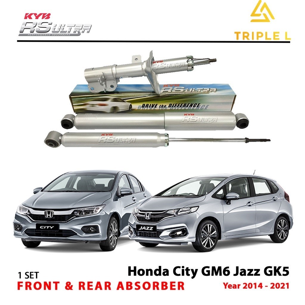 Original Kayaba Honda City GM6 T9A Jazz GK5 T5A KYB RS Ultra Front Rear Absorber 342HD17 ...