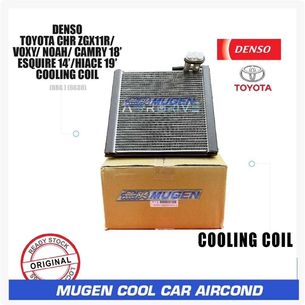 DENSO ORIGINAL TOYOTA CHR ZGX11R/ VOXY/ NOAH/ ESQUIRE 2014/ CAMRY 2018/ HIACE 2019 COOLING COIL ...