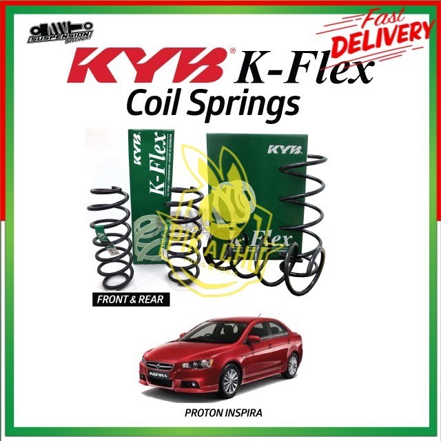 ORIGINAL KAYABA PROTON INSPIRA, LANCER (CY2, CY4) FRONT / REAR / SET COIL SPRING STANDARD KYB K ...
