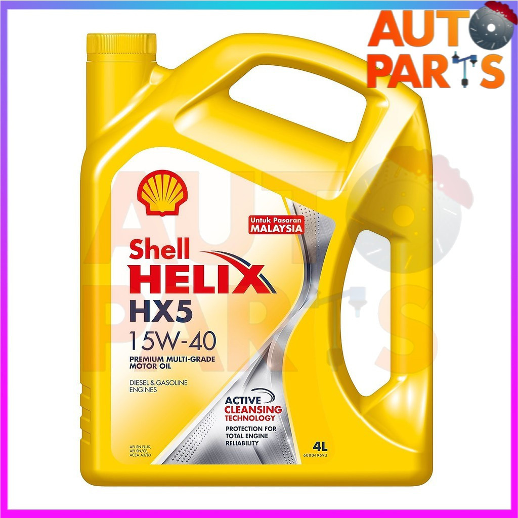 100% Shell Helix HX5 15W40 4L Premium Multi-Grand Minerals A4U | Shopee ...