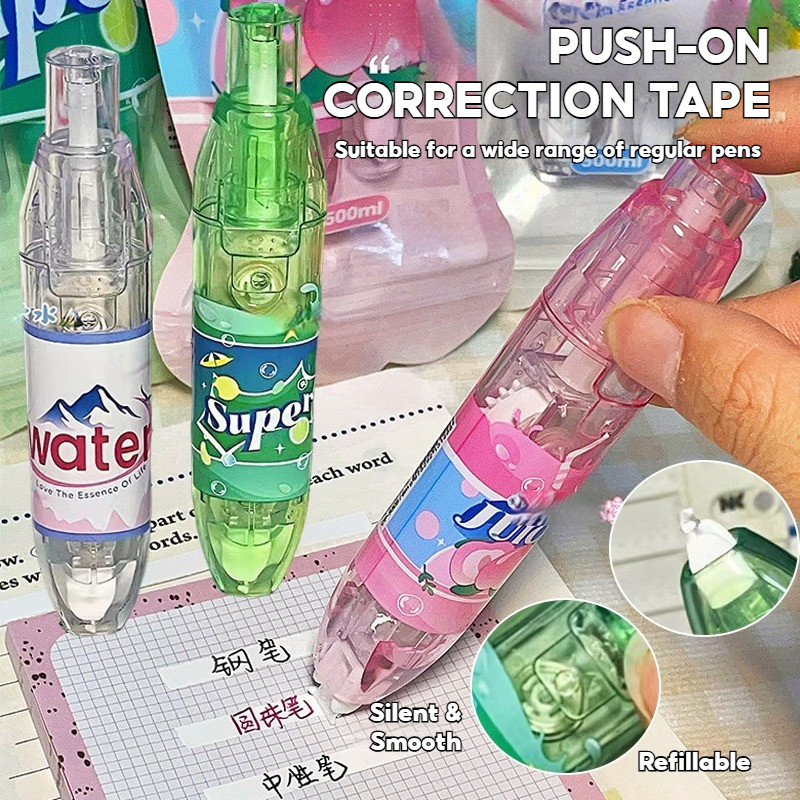 6M Push-type Correction Tape Office Student Stationery Cartoon ...