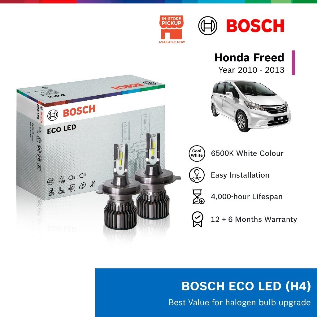 BOSCH ECO LED H4 Halogen Headlight Retrofit Bulb for Honda Freed Year ...