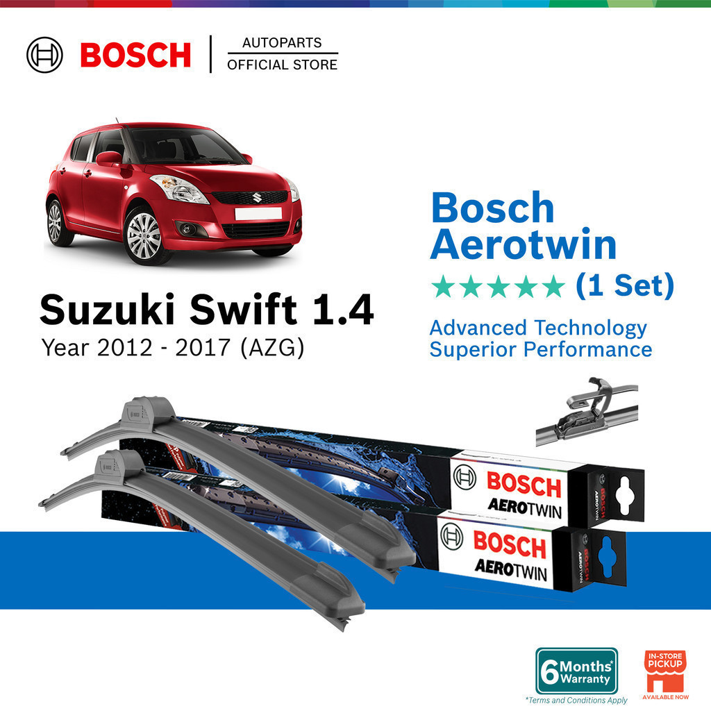 Bosch Aerotwin Retrofit U Hook Wiper Set for Suzuki Swift AZG414 (22 ...