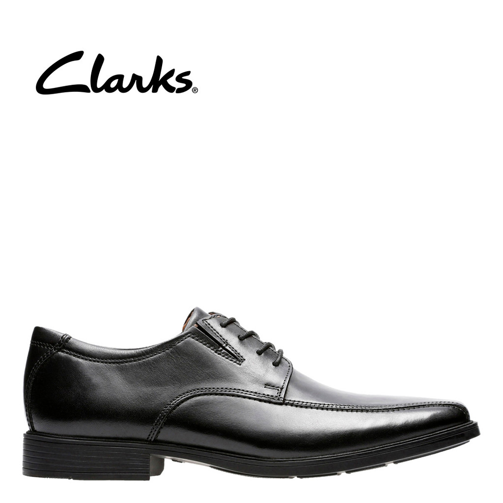 CLARKS Men's Tilden Walk Black Leather Kasut Lelaki | Shopee Malaysia