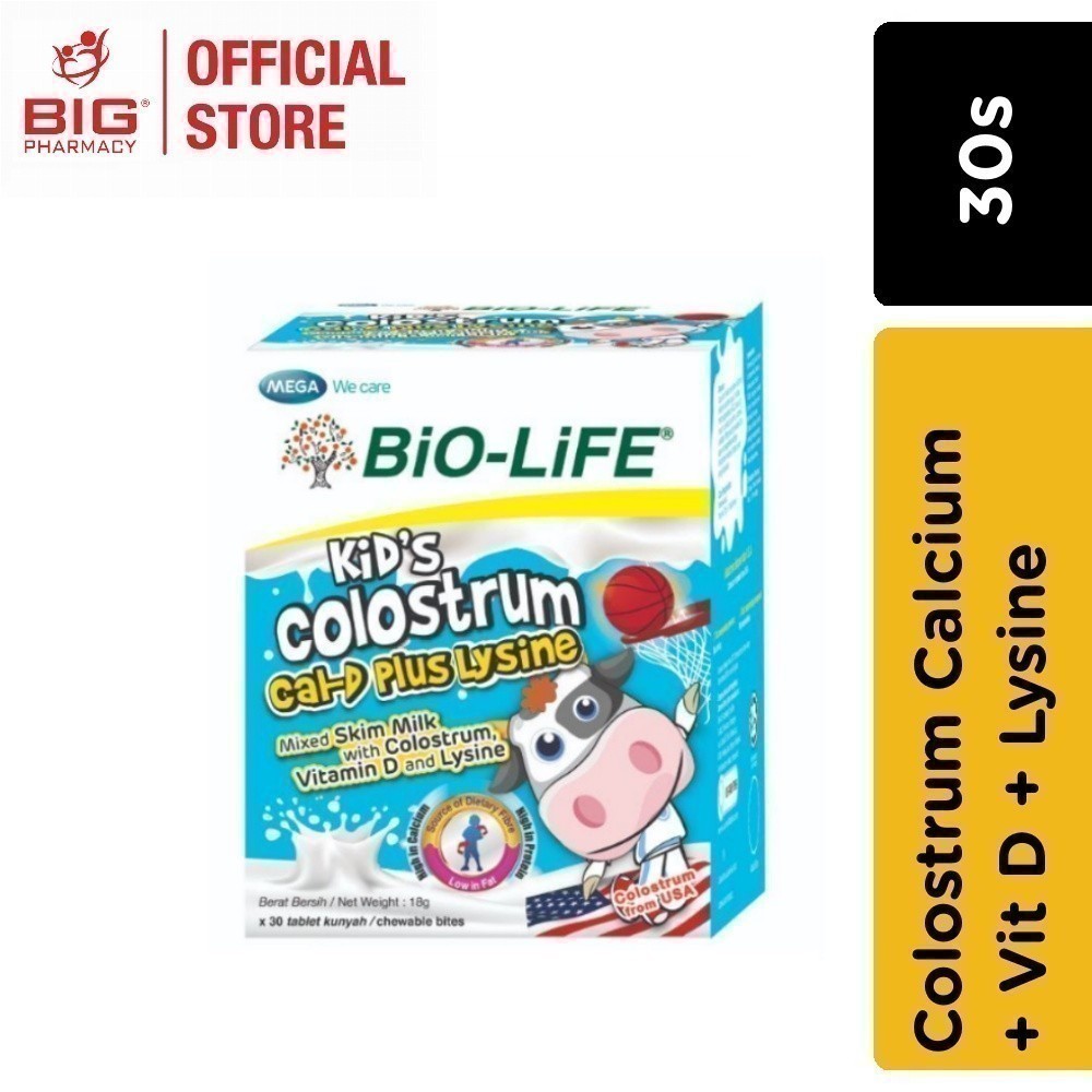 Biolife Colostrum Calcium + Vitamin D + Lysine 30s | Shopee Malaysia