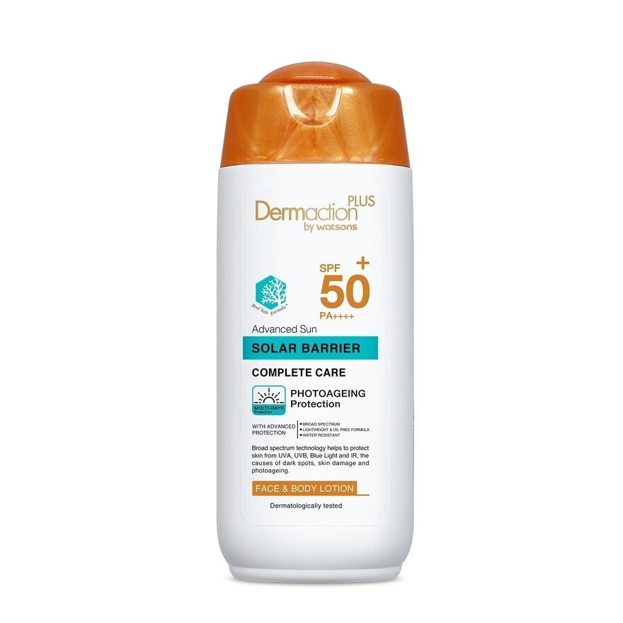 DERMACTION PLUS BY WATSONS Advanced Sun Face & Body Lotion SPF50+ 150ml ...