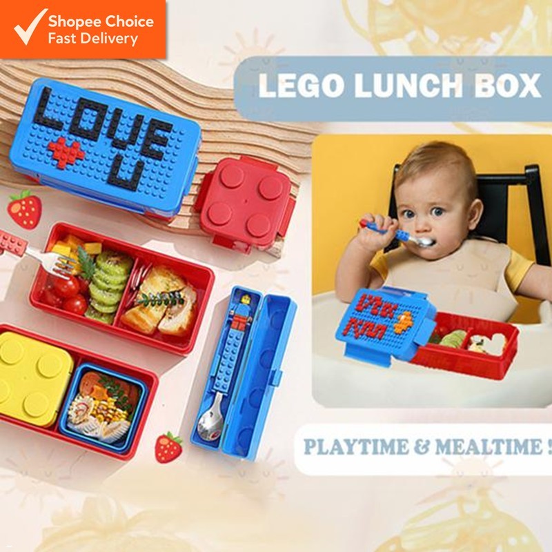 BabyJoy LEGO Bento Lunch Box - Fun Tupperware Container for Kids ...