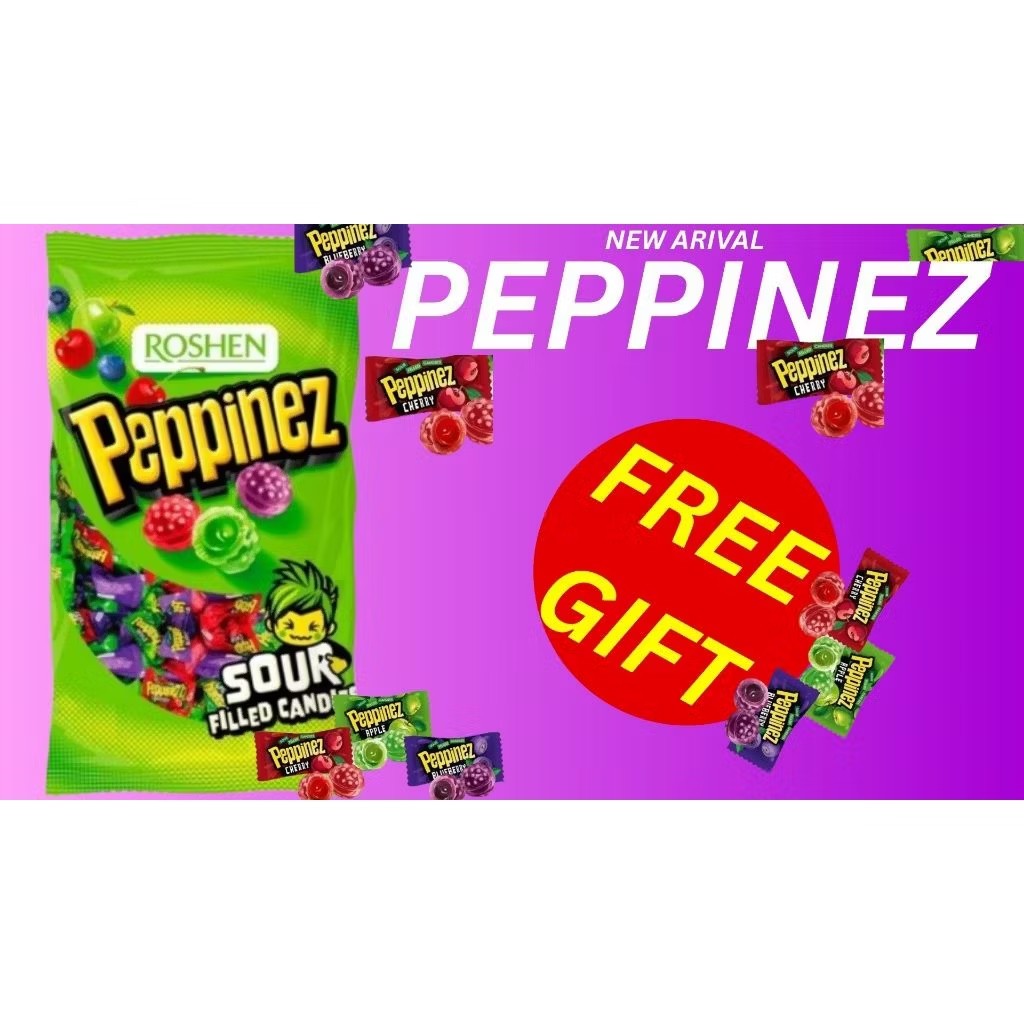 ROSHEN Peppinezz Sour Candy (1kg) Roshen gula gula keras masam | Shopee ...