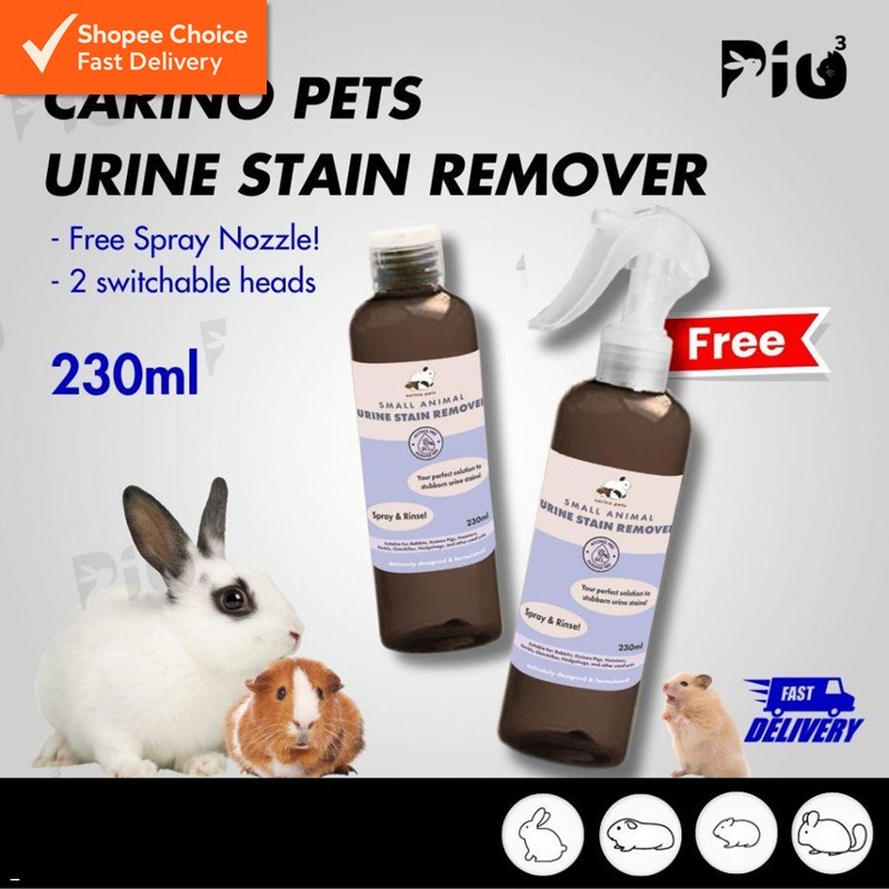 CARINO PETS SMALL ANIMAL URINE STAIN REMOVER 230ML Pet Pee Urine Stain ...