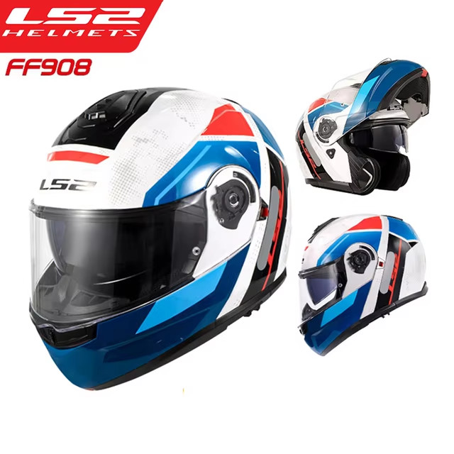 LS2 Original Motorcycle Helmet Dual Lens Capacete LS2 FF908 STROBE II ...