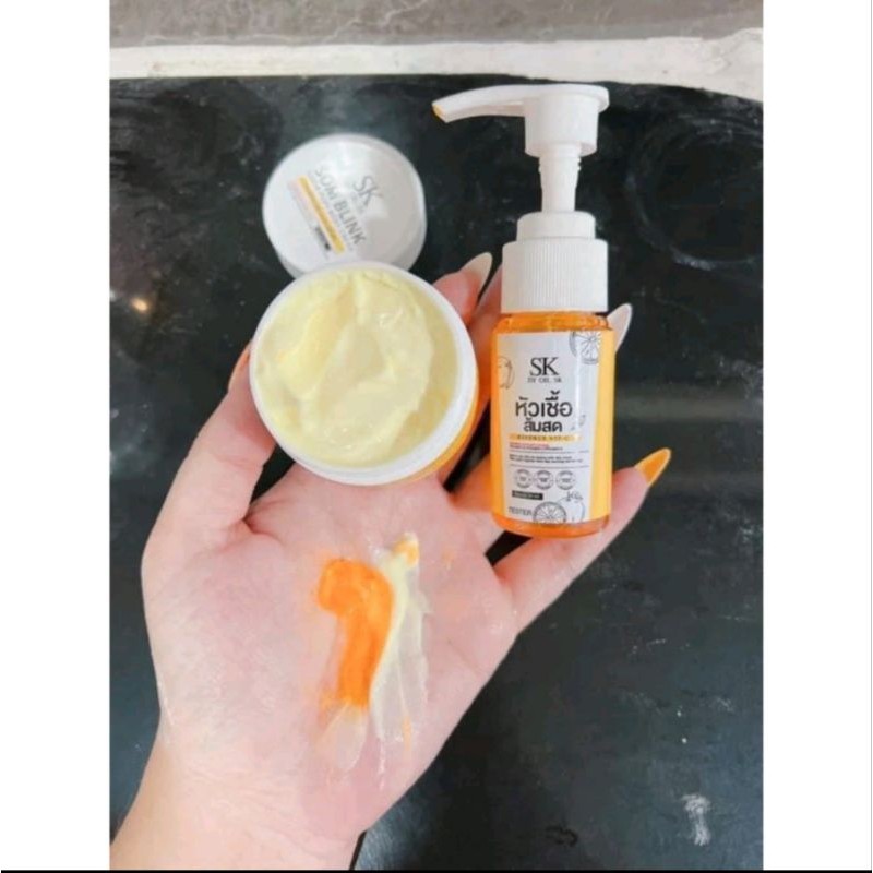 SK SOM BLINK GLUTA PLUS BODY CREAM +ESSENCE VIT C | Shopee Malaysia