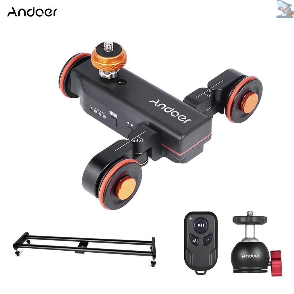 Andoer Camera Video Dolly Slider Kit with 3-wheel Auto Dolly Car 3 ...