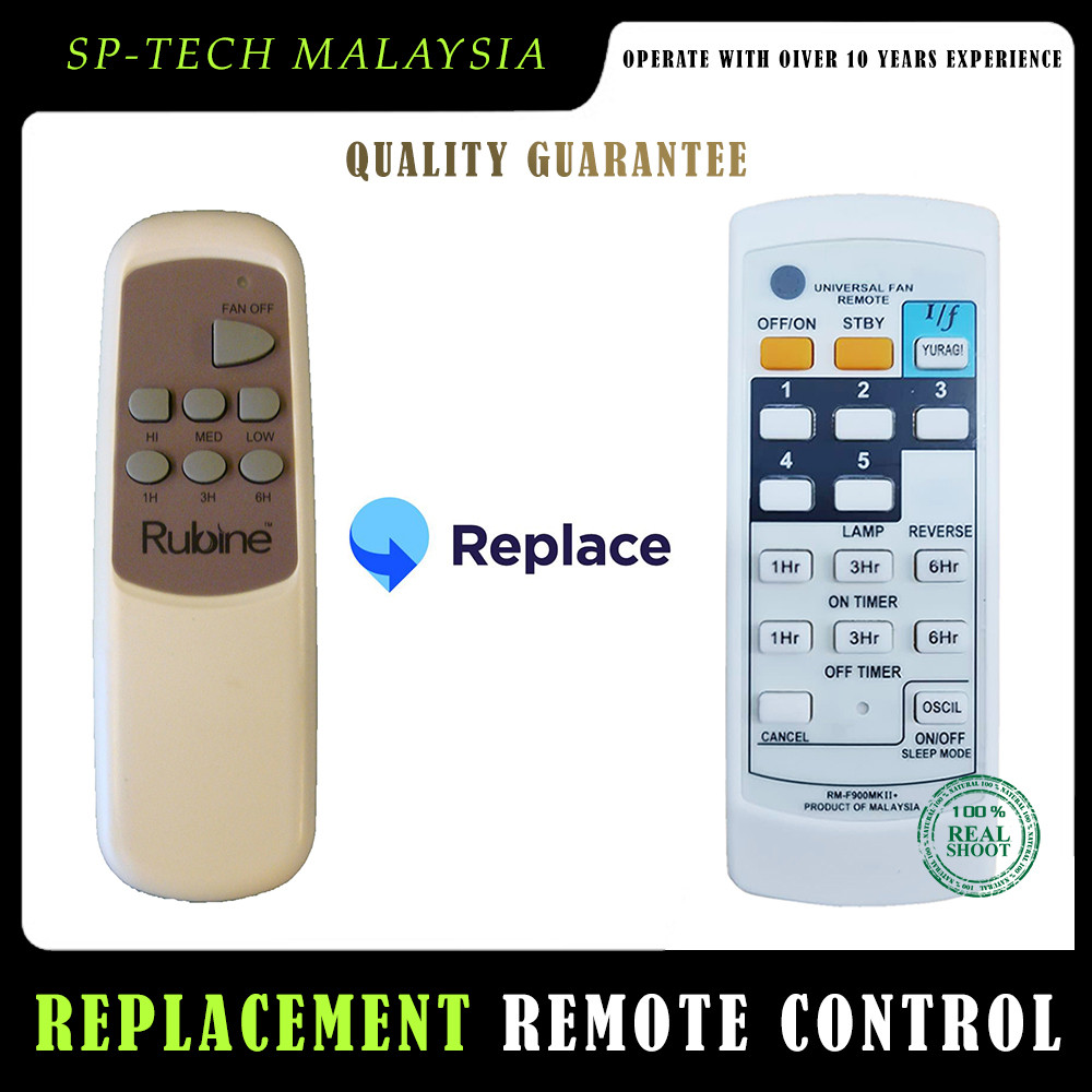 RUBINE CEILING FAN REMOTE CONTROL [REPLACEMENT REMOTE CONTROL] | Shopee ...