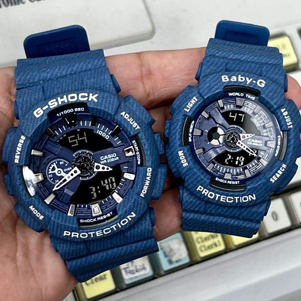 JAM COUPLE GSK GA110 MURAH - JAM COUPLE SET SPORT WATCH BABY G JEANS ...
