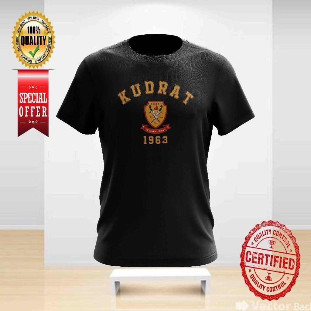 KAHAR KAPLA HIGH COUNCIL KUDRAT LOGO 1963 JINGGA DESIGN 5 TSHIRT ROUND ...