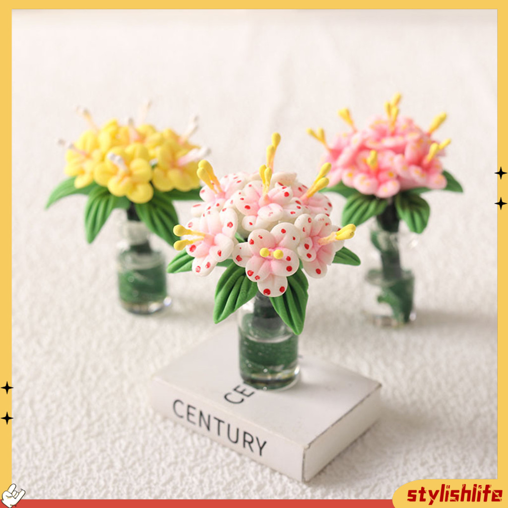 [stylishlife] Detailed Miniature Plant Dollhouse Potted Plant Realistic ...
