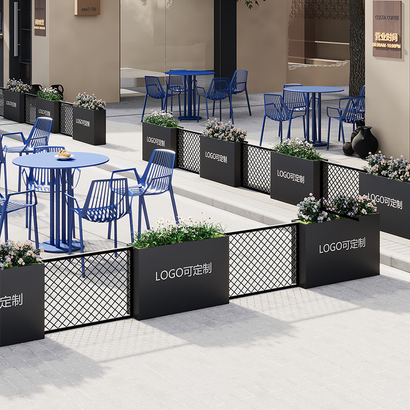 M/Flower Bed Stainless Steel Outdoor Flower Box Planter Landscape Road ...