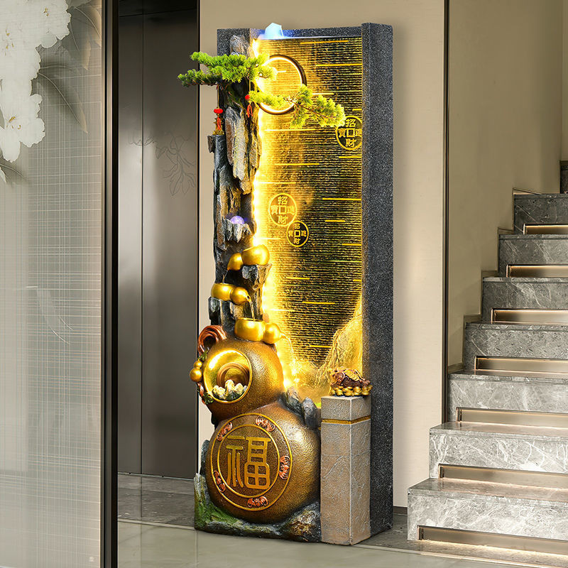 JY-8/Living Room Water Curtain Wall Water Wall Chinese Style Decoration ...