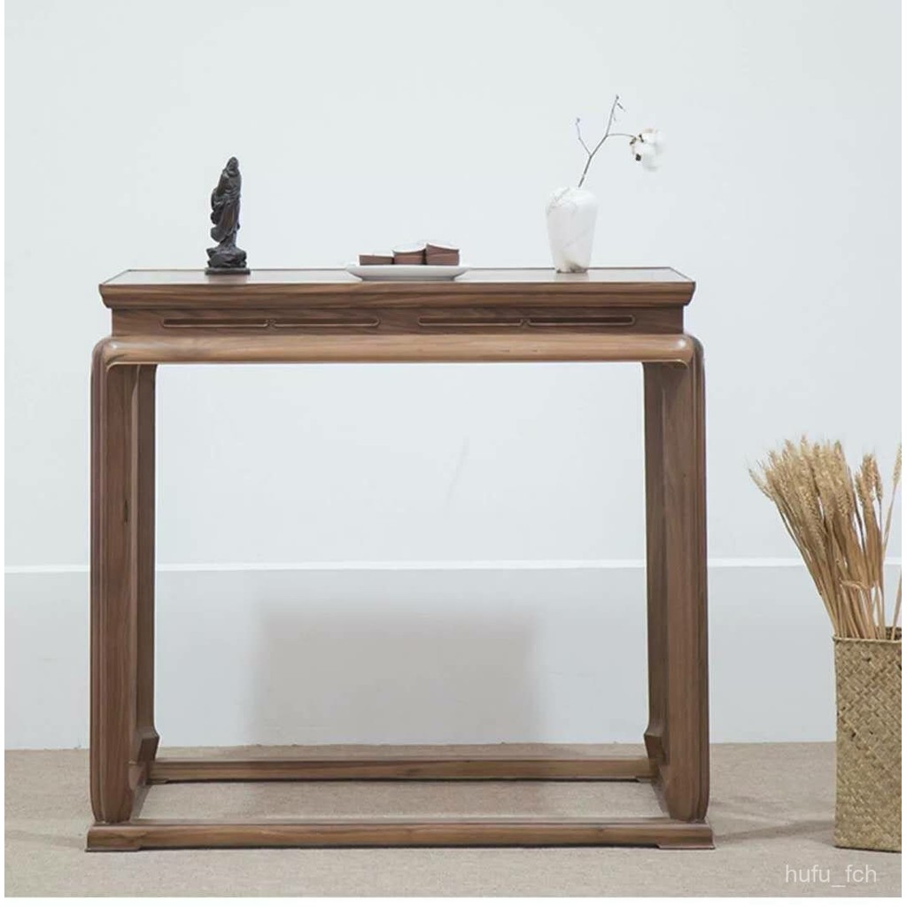 J-H/Solid Wood Entryway Table Against Wall Long Narrow Console Table ...