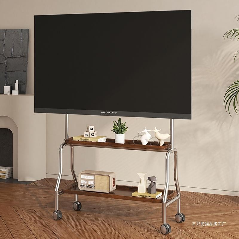 J-H/TV Floor Stand Living Room Bedroom Stainless Steel Art Mobile ...