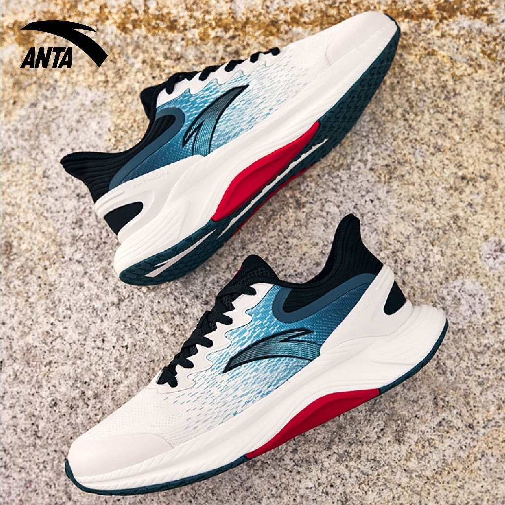 ANTA Men A-FLASHFOAM A-TRON 3.0lite Running Shoes-Ivory White/Green ...