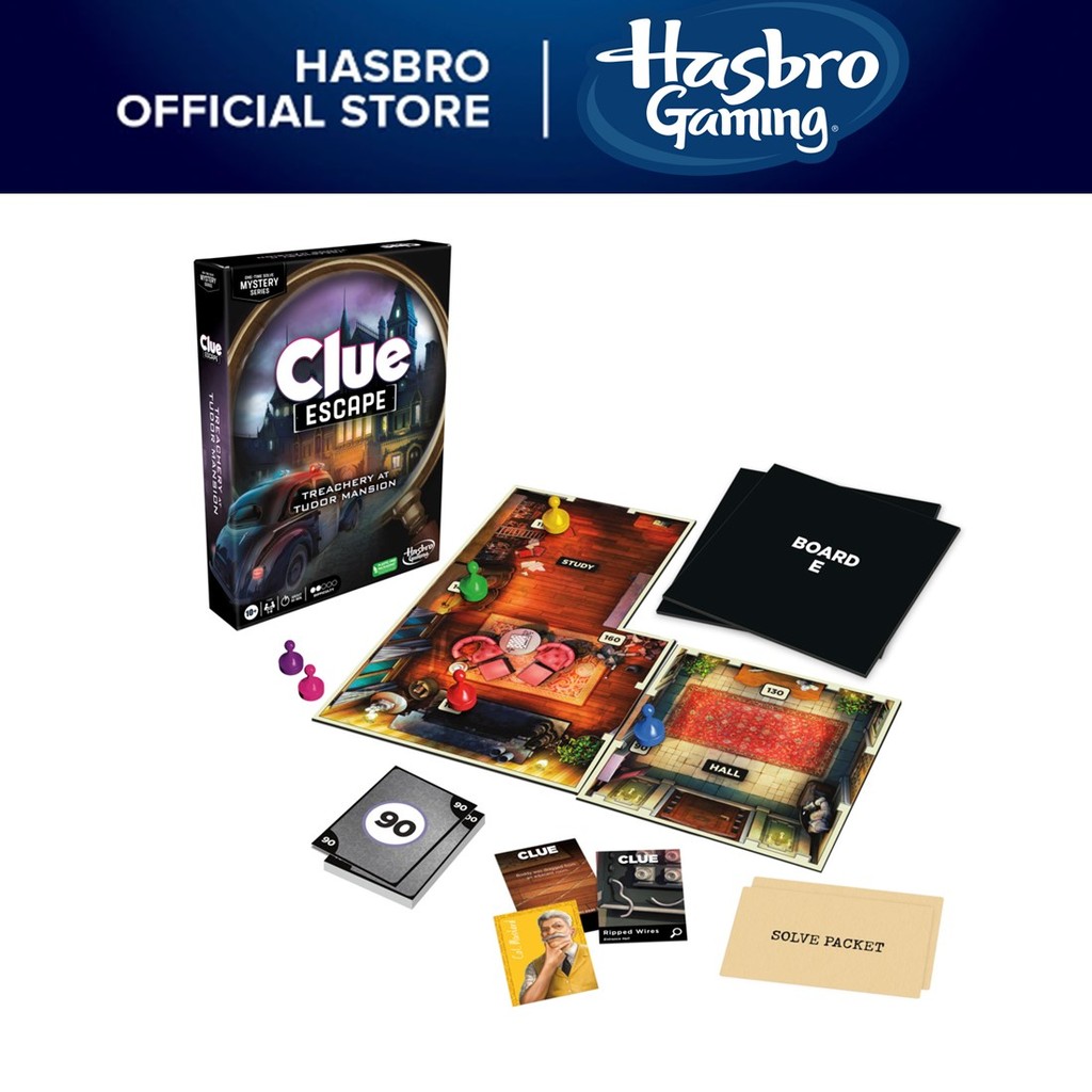 Clue Board Game Treachery at Tudor Mansion, Clue Escape Room Game ...