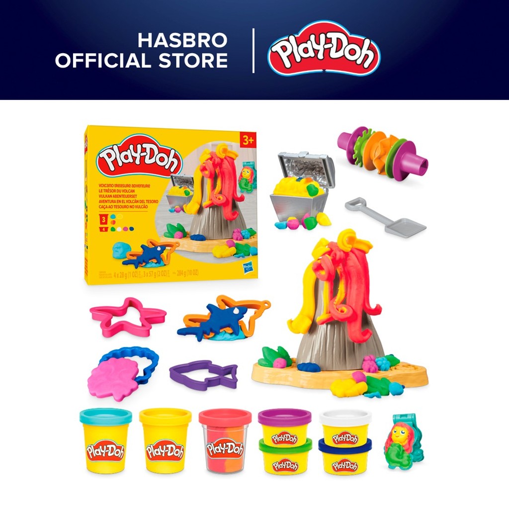Play-Doh Volcano Treasure Adventure Playset, Kids Arts and Crafts Toys ...