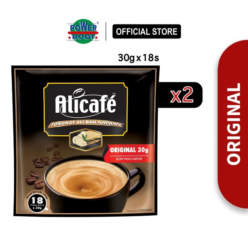 [2 PACKS] Alicafe Tongkat Ali & Ginseng Original (30gm X 18 Sachets ...