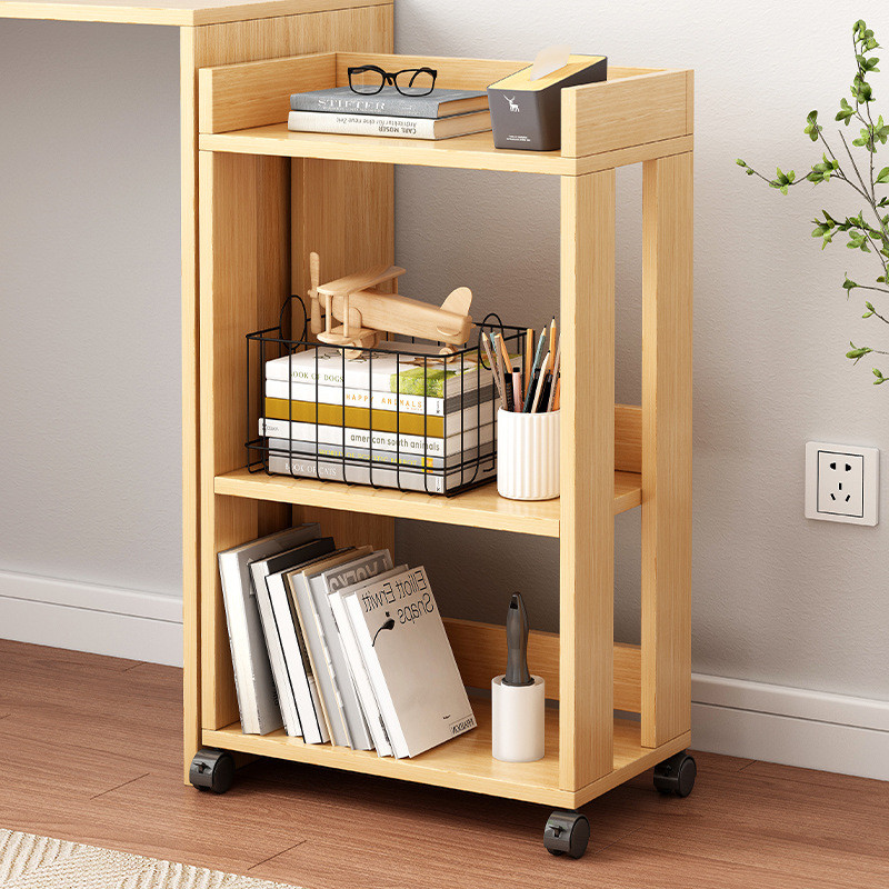 HY-6/Movable with Wheels Simple Storage Rack Small Bookshelf Beside ...