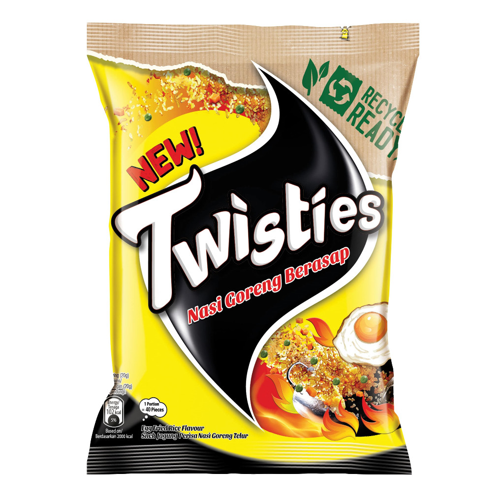 [Bundle of 3] Chicken Twisties Corn Snacks - Assorted Variations (60g ...