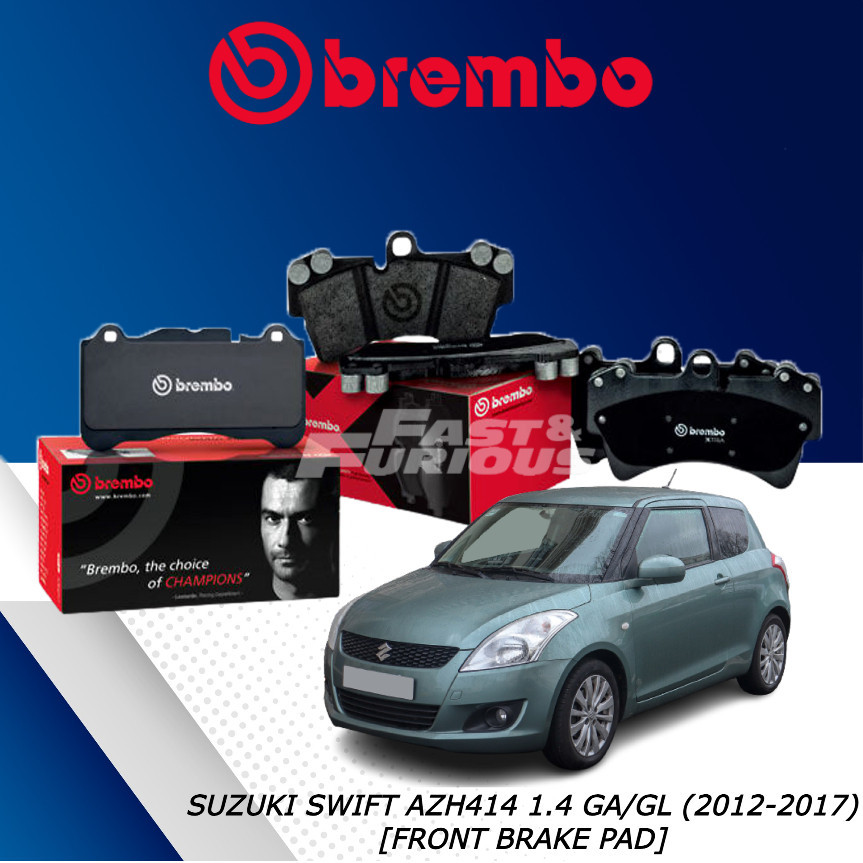 BREMBO SUZUKI SWIFT AZH414 1.4 GA / GL (2012 - 2017) BRAKE PAD FRONT ...
