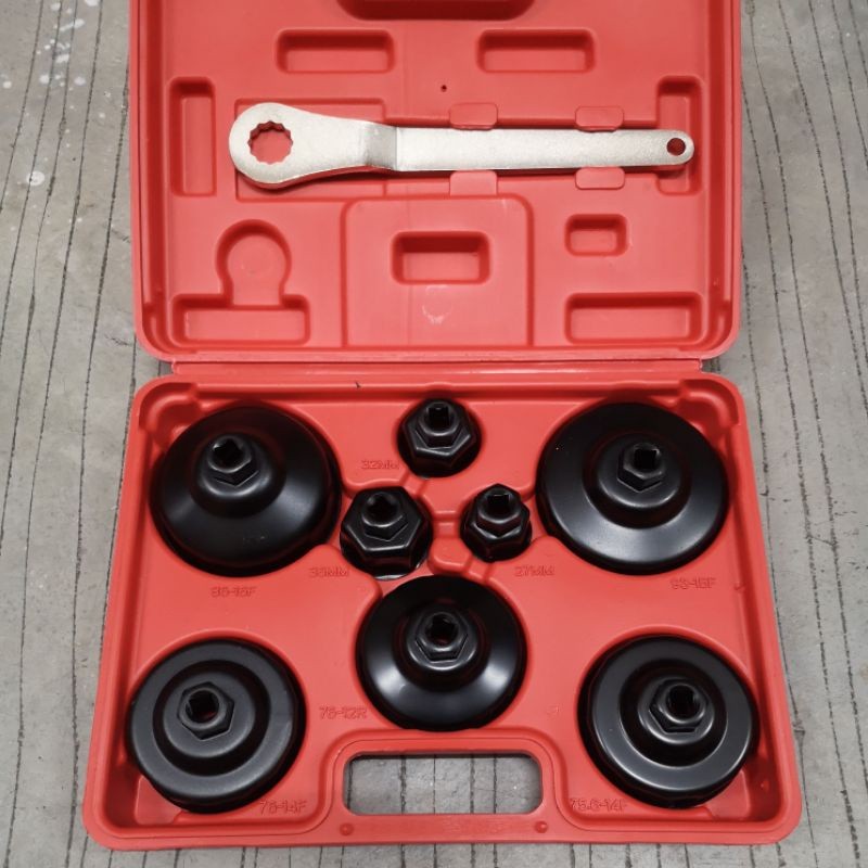 9Pcs Oil Filter Wrench Cup Type Oil Filter OPENER Set Tool Kit For EURO ...