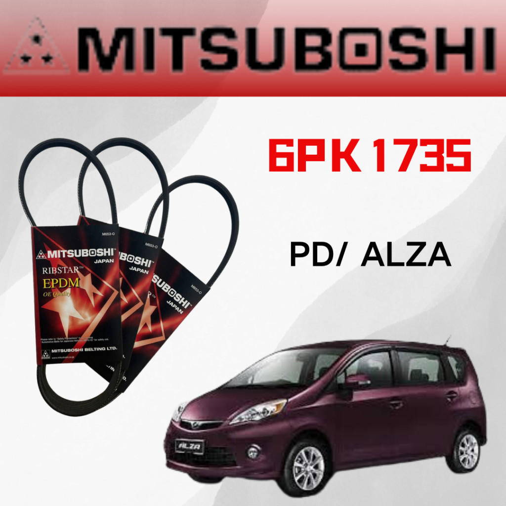 Original Perodua Alza Fan Belt ( 6PK1735) - Mitsuboshi Original (Fan ...
