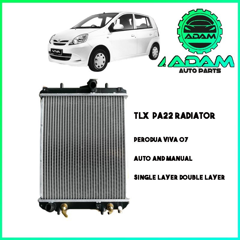 TLX PA22 Radiator Perodua Viva 07 Auto and Manual Single Layer Double ...