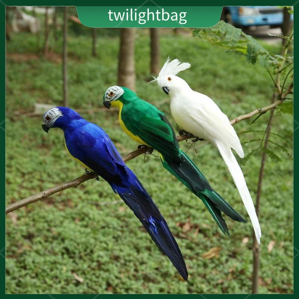 [TWILIGHT] Artificial Fake Parrot Lifelike Feathered Bird Imitation ...