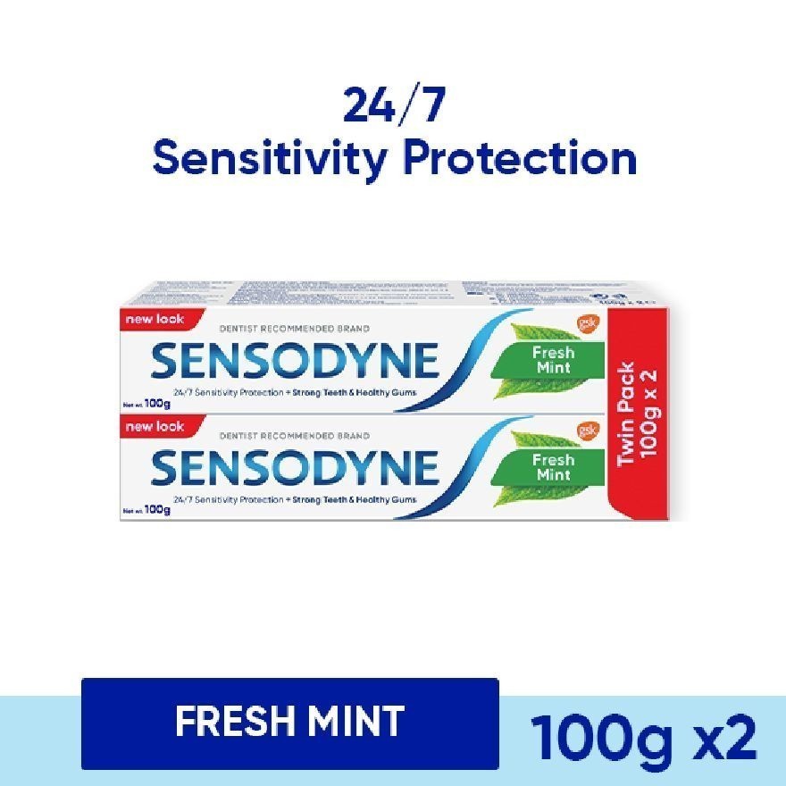 SENSODYNE Fresh Mint Sensitive Teeth Toothpaste 100g x 2 | Shopee Malaysia