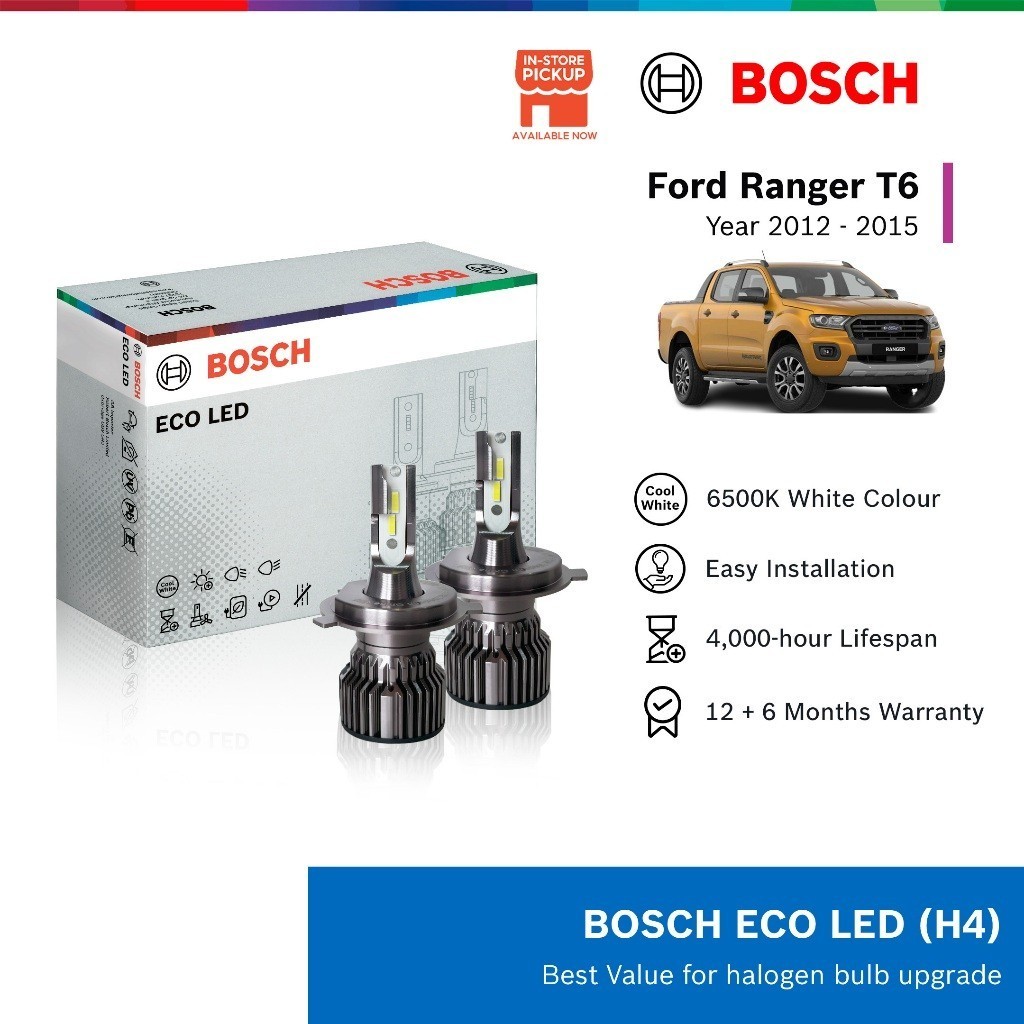 BOSCH ECO LED H4 Halogen Headlight Retrofit Bulb for Ford Ranger (T6 ...