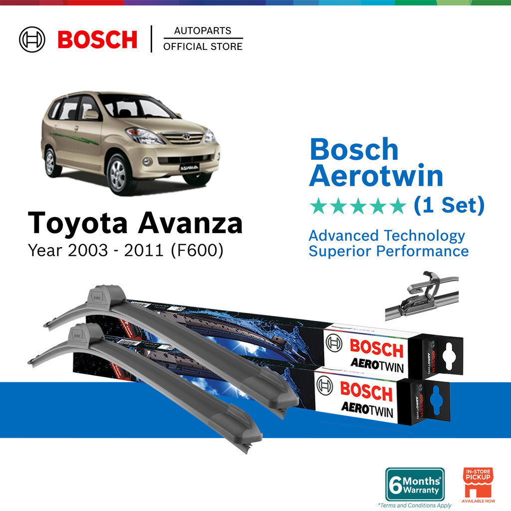 Bosch Aerotwin Retrofit U Hook Wiper Set untuk Toyota Avanza F600 (20"+16") | Shopee Malaysia